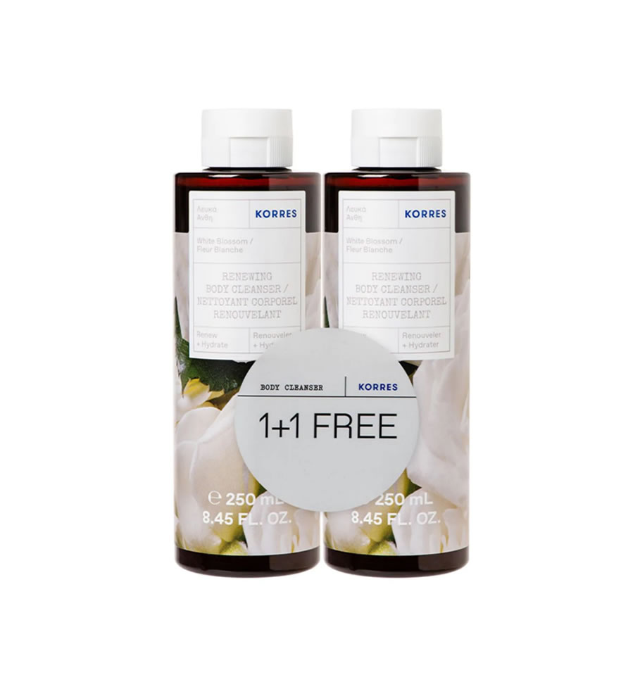 Korres Αφρόλουτρο Λευκά Άνθη 250ml, 1+1 | z-pharm